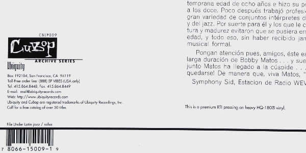 Bobby Matos And The Combo Conquistadores - My Latin Soul Vinyl