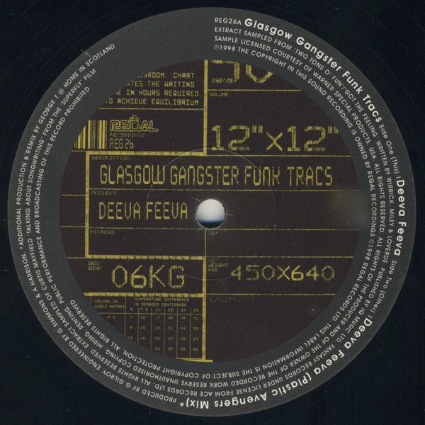 Glasgow Gangster Funk Tracs - Deeva Feeva Vinyl