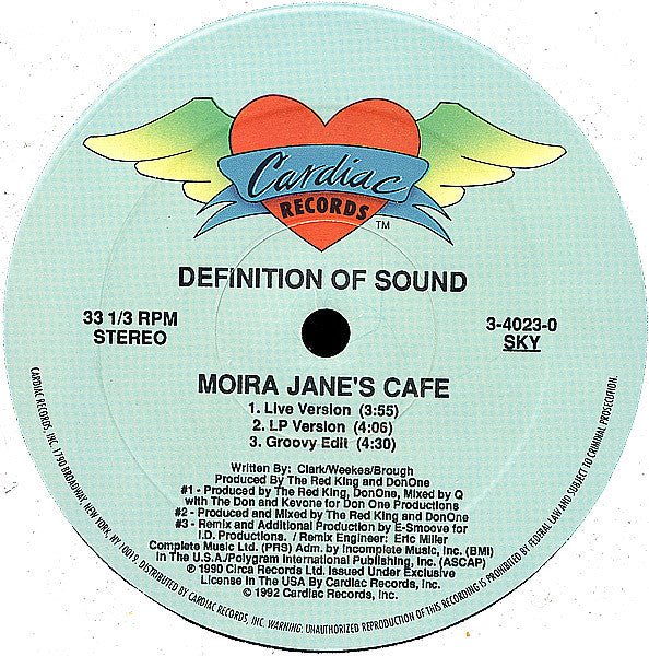 Definition Of Sound - Moira Jane's Café Vinyl