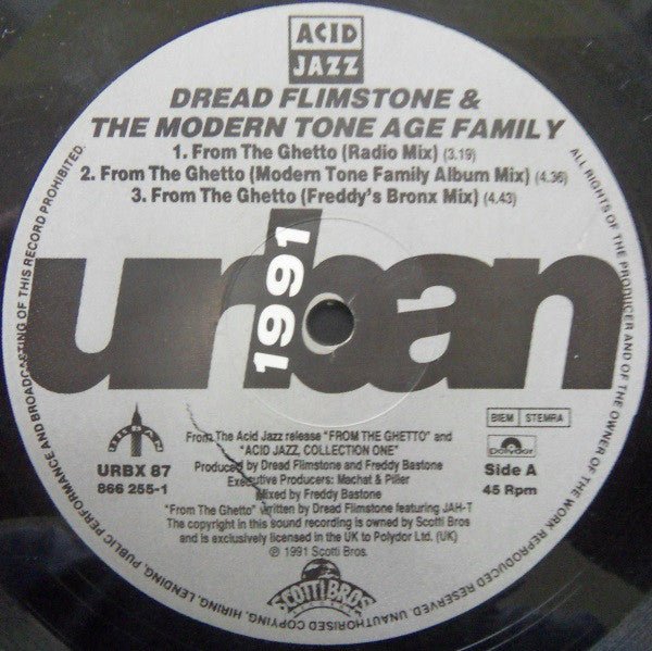 Dread Flimstone & The Modern Tone Age Family - From The Ghetto Mixes Vinyl