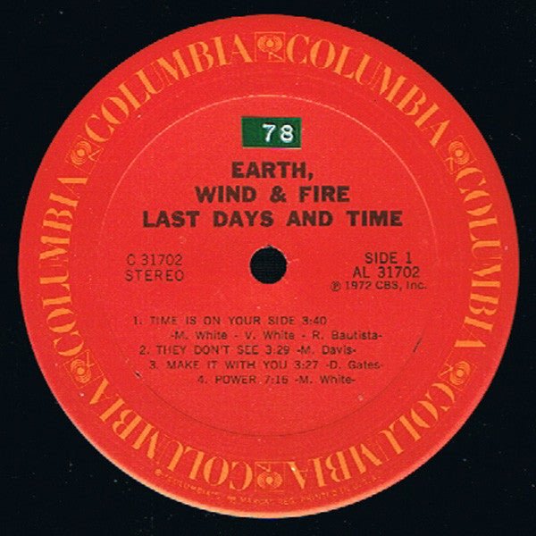 Earth, Wind & Fire - Last Days And Time Vinyl
