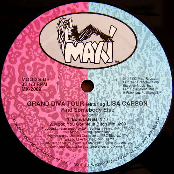 Grand Diva Tour Featuring Lisa Carson - Find Somebody Else Vinyl