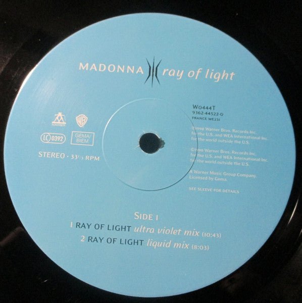 Madonna - Ray Of Light Vinyl