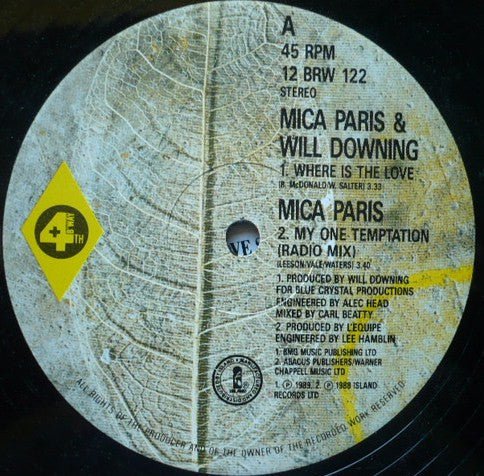 Mica Paris And Will Downing - Where Is The Love Vinyl