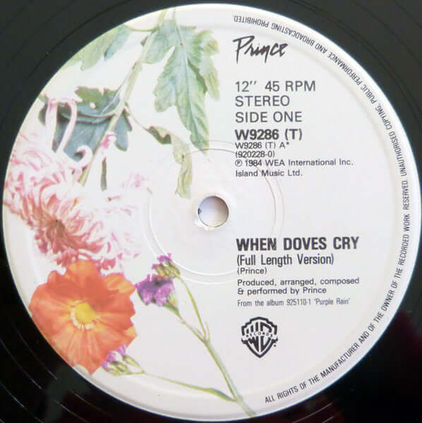 Prince - When Doves Cry Vinyl