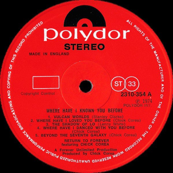 Return To Forever Featuring Chick Corea - Where Have I Known You Before ...