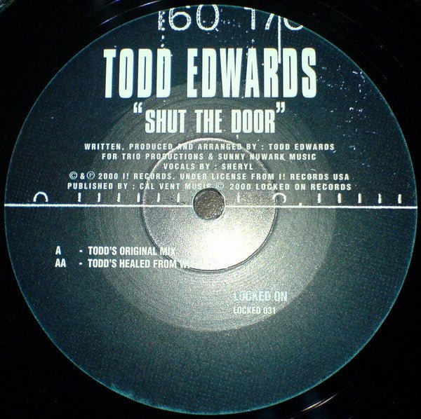 Todd Edwards - Shut The Door Vinyl