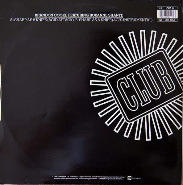 Brandon Cooke Featuring Roxanne Shanté - Sharp As A Knife (Acid Attack) at ColdCuts // HotWax